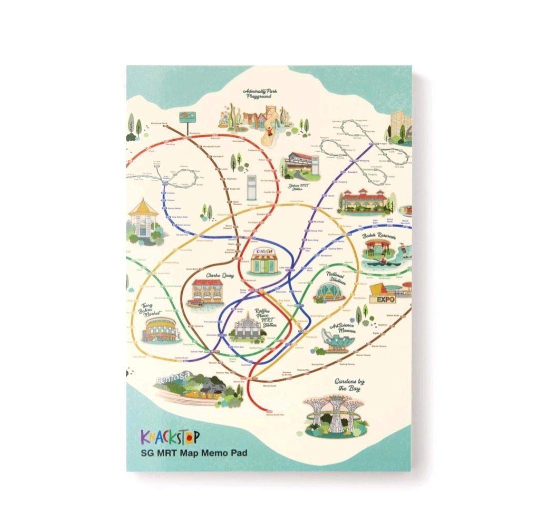 Knackstop Singapore System Map Memo Pad, Hobbies & Toys, Stationery ...