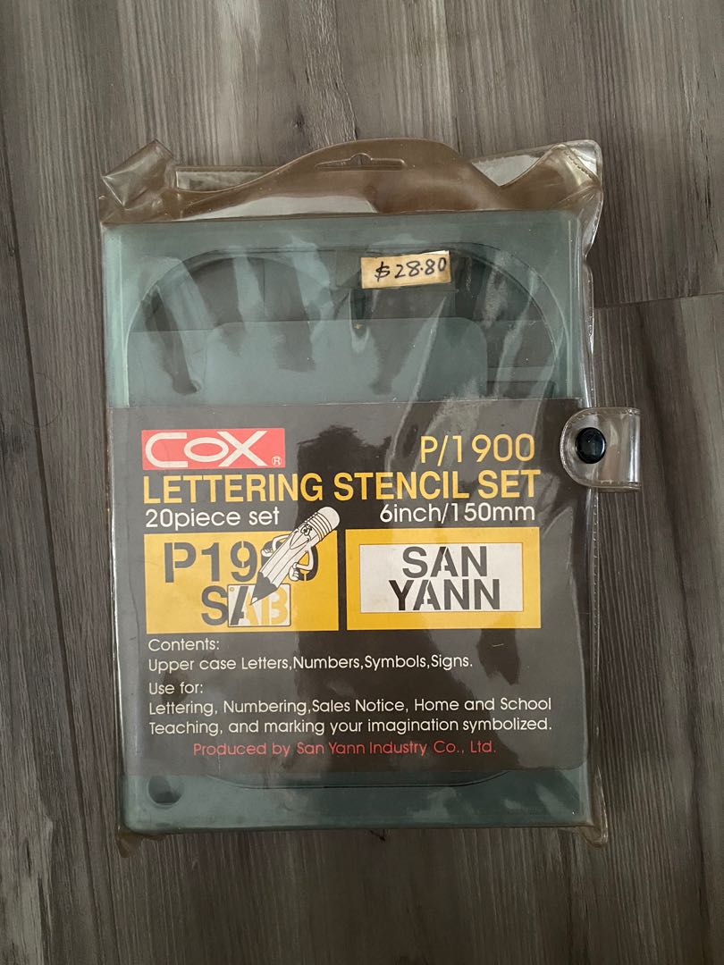 Lettering Stencil Set, Hobbies & Toys, Stationery & Craft, Stationery ...
