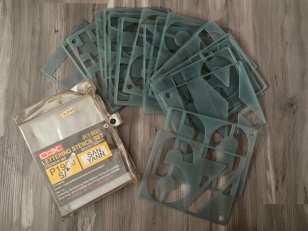 Lettering Stencil Set, Hobbies & Toys, Stationery & Craft, Stationery ...