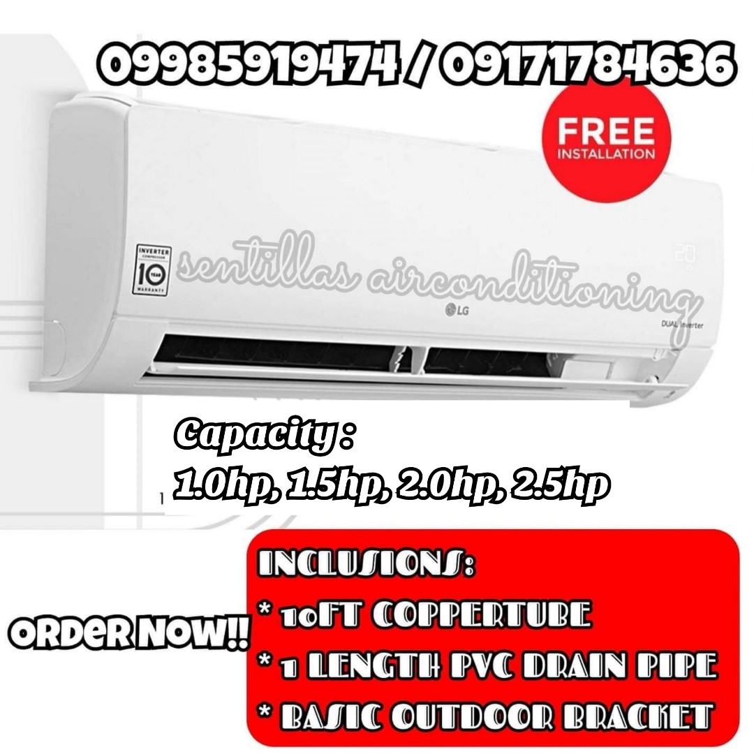 LG Standard dual Split Type Aircon Inverter, TV & Home Appliances, Air ...