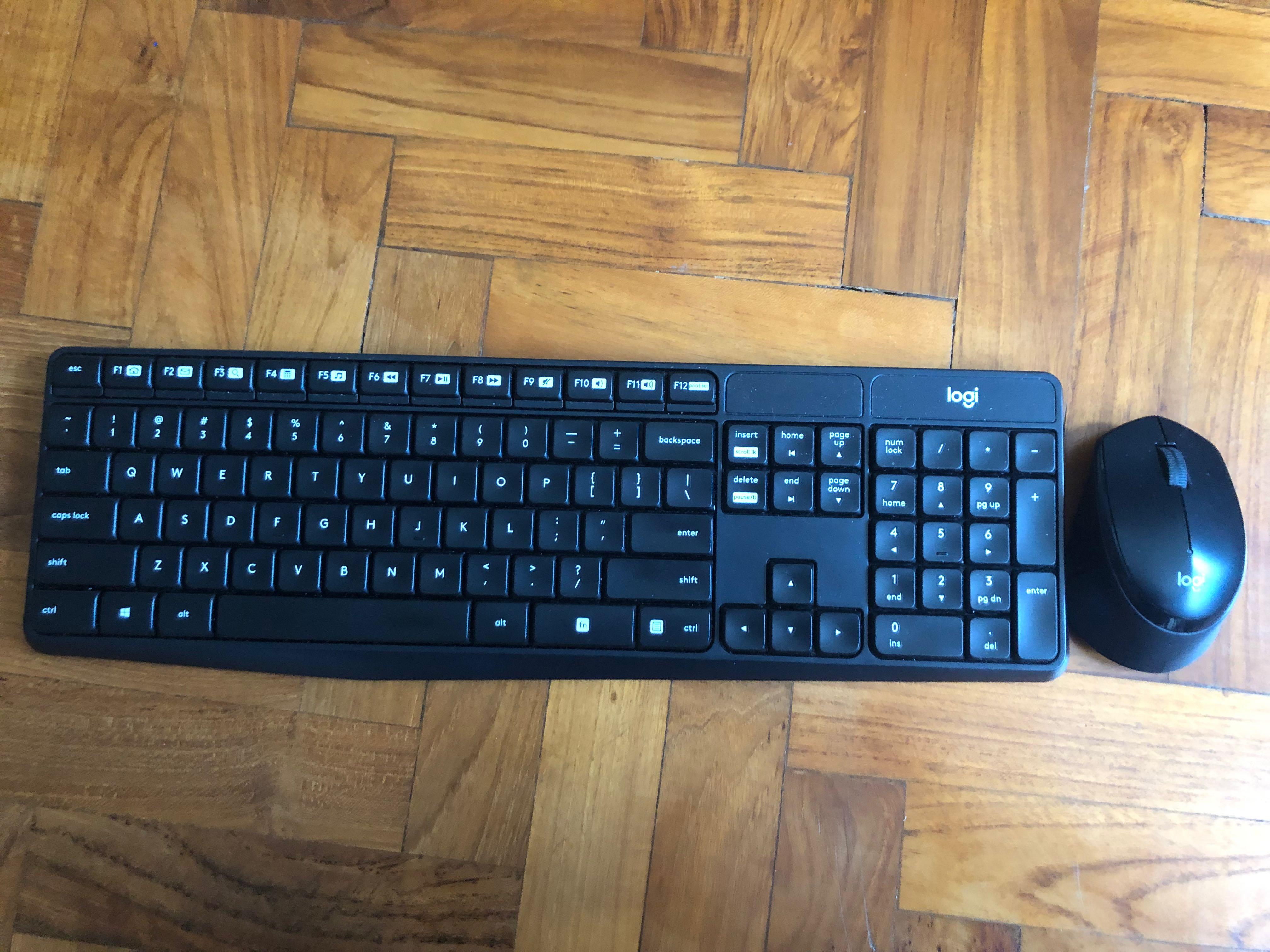 Logitech Wireless Keyboard And Mouse M330C, Computers & Tech, Parts ...