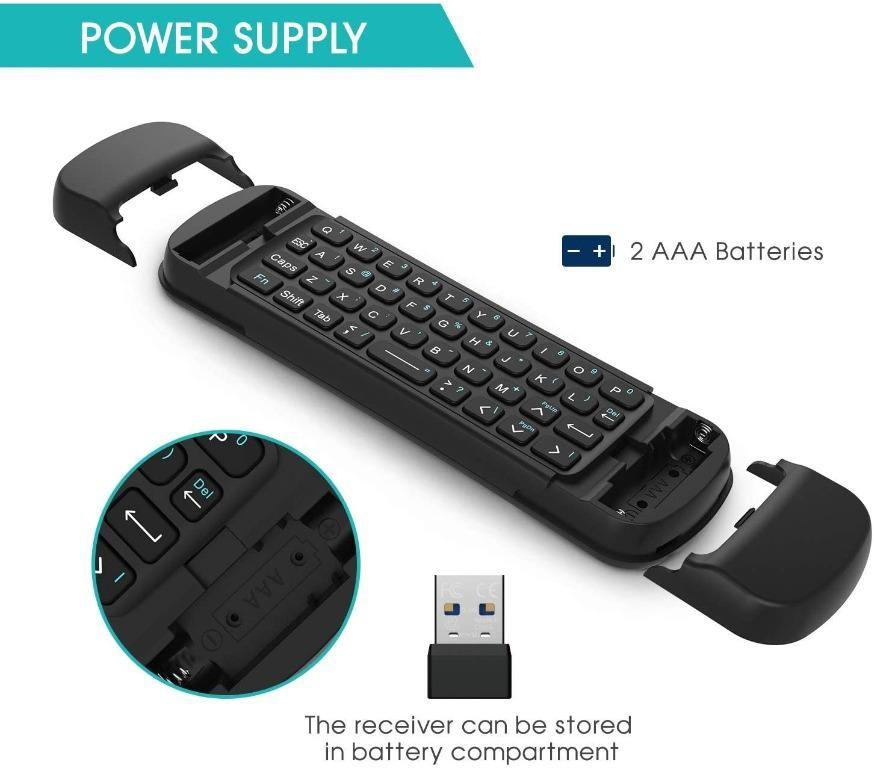 (M3268) Rii MX6 Air Mouse Controller, Mini Wireless Keyboard and IR ...