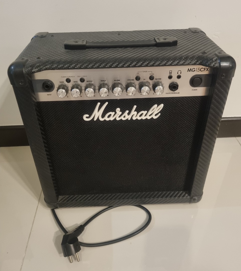 Marshall Amplifier MG15CFX carbon fibre series 15W combo electric ...