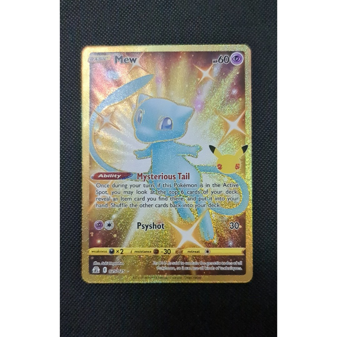 Mew 25/25 - Secret Rare / Mew gold card (Pokemon 25th anniversary ...