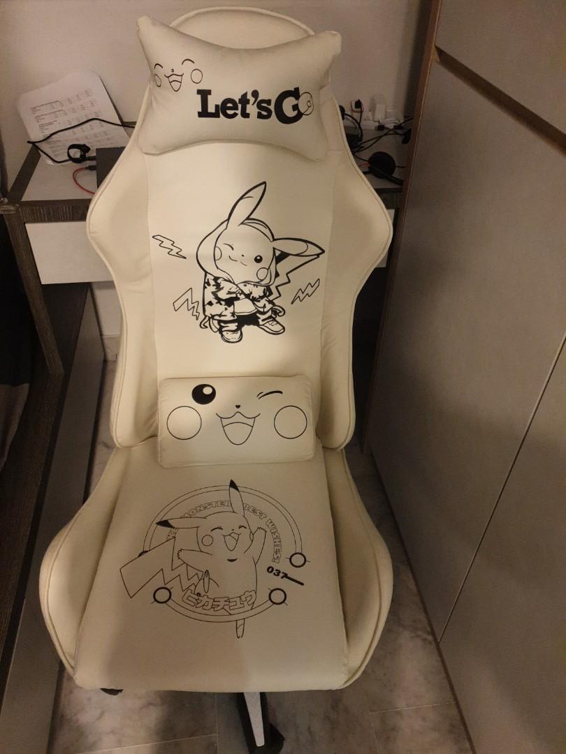 Pokemon Pikachu Gaming Chair, Furniture & Home Living, Furniture ...