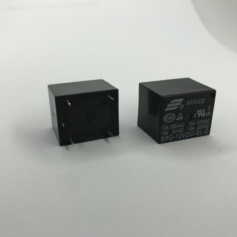 SONGLE MINI RELAY 5-PIN SRD 12V 10A 250VAC, BLACK, Computers & Tech, Parts & Accessories on ...