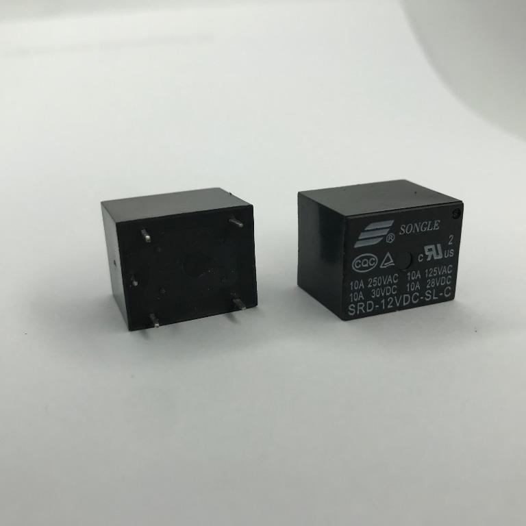 SONGLE MINI RELAY 5-PIN SRD 12V 10A 250VAC, BLACK, Computers & Tech, Parts & Accessories on ...