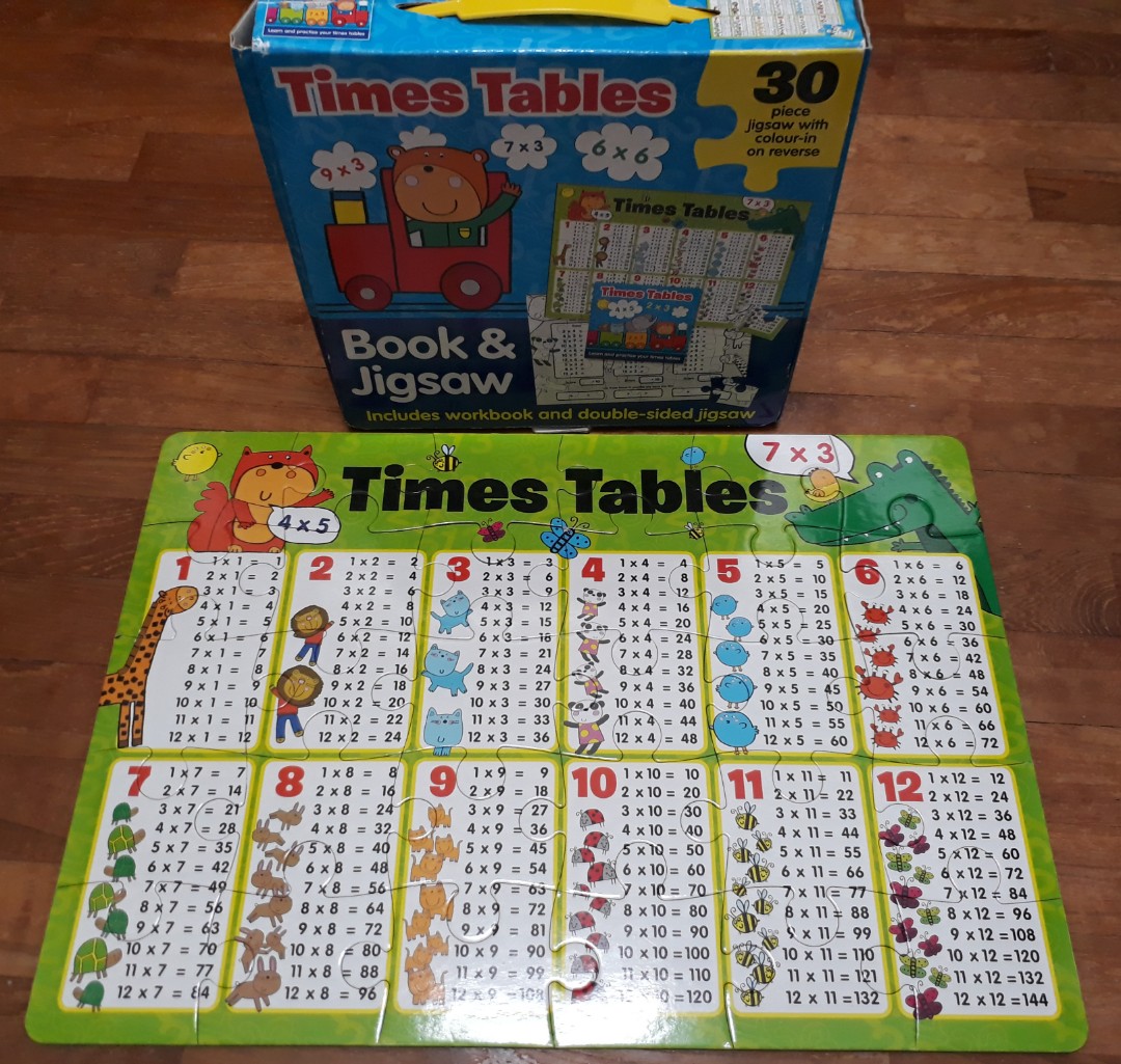Times Tables Book & Jigsaw (Math), Hobbies & Toys, Books & Magazines ...