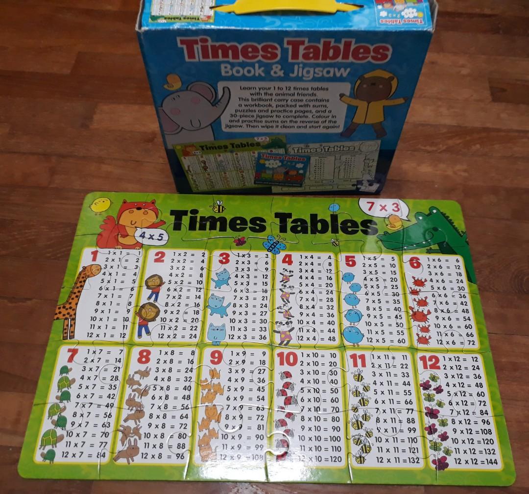 Times Tables Book & Jigsaw (Math), Hobbies & Toys, Books & Magazines ...