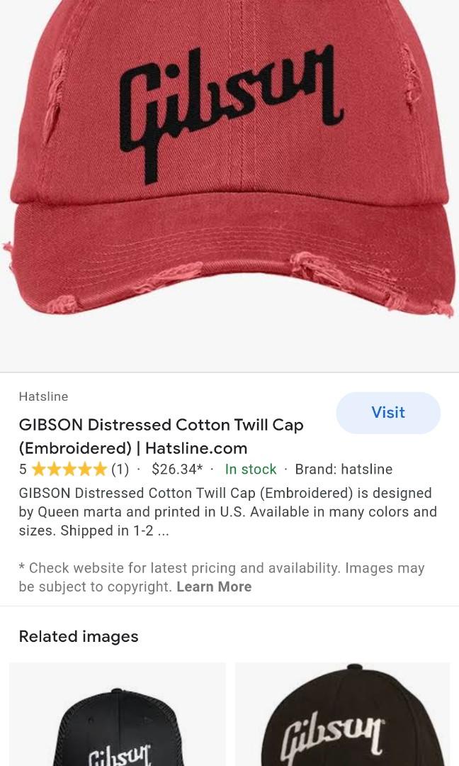 Vintage Gibson Guitar Cap, Hobbies & Toys, Memorabilia & Collectibles ...