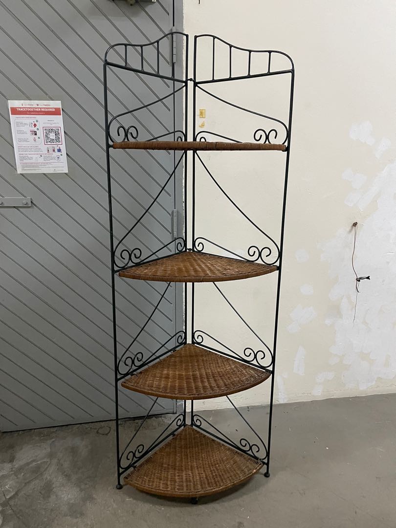 Vintage wrought iron rack, Furniture & Home Living, Furniture, Shelves ...