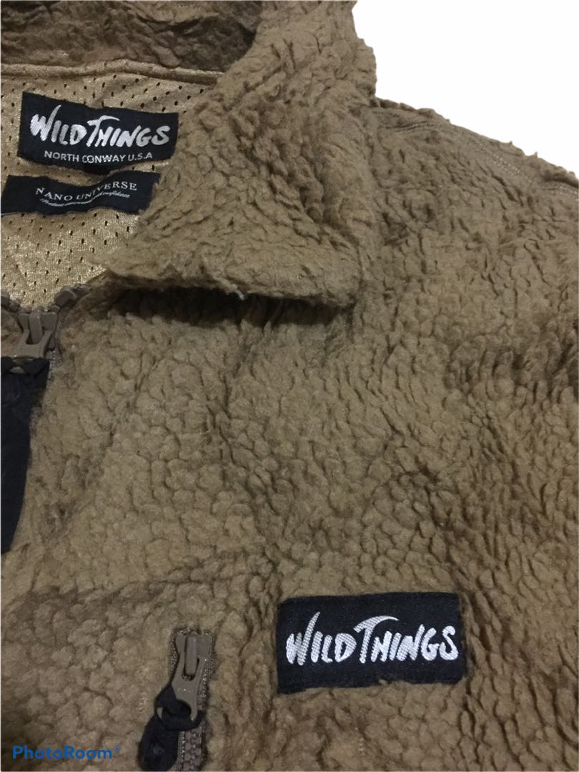 Wild Things X Nano Universe heavy fleece jacket, Men's Fashion, Tops ...