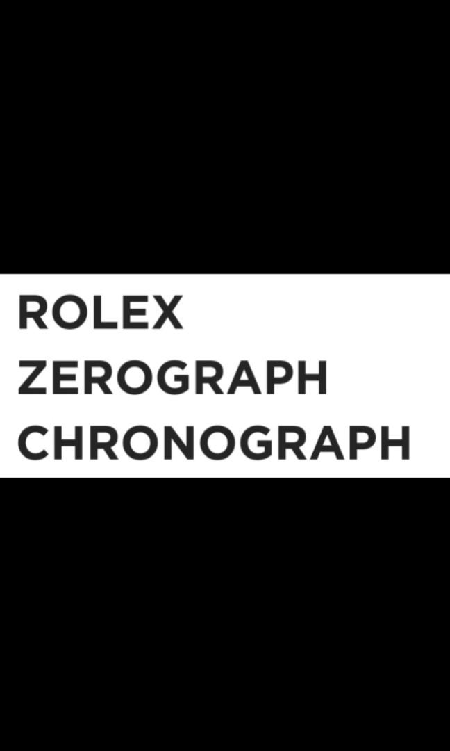(30)c1930 ROLEX zerograph 17 JEWELS Ref:3346 single button monopusher ...