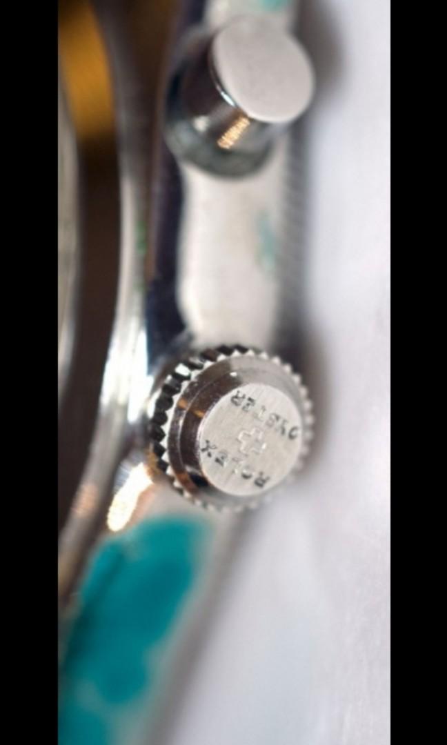 (30)c1930 ROLEX zerograph 17 JEWELS Ref:3346 single button monopusher ...