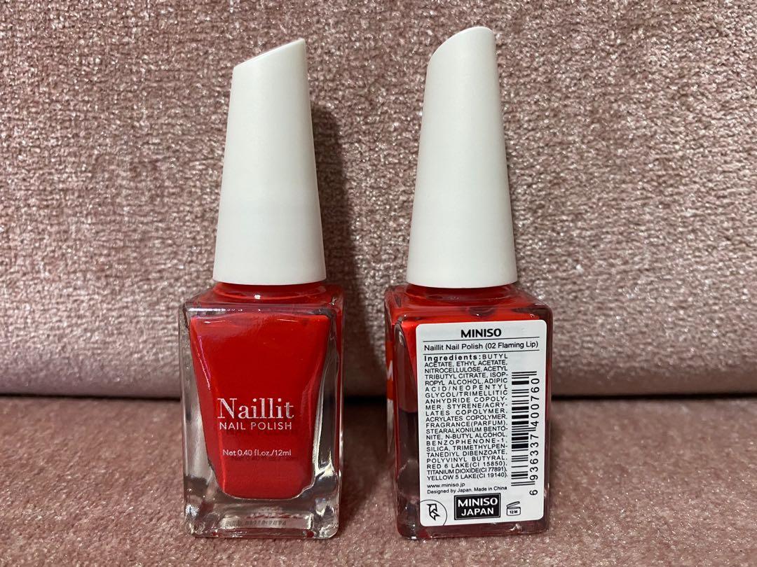 3K Review: Miniso Nail Polish ( Red Color ), Beauty & Personal Care ...