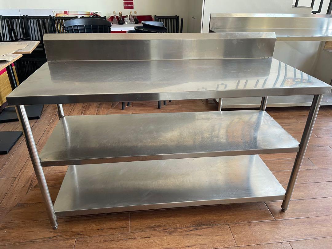 3-layer Stainless Steel Preparation Table, Furniture & Home Living ...