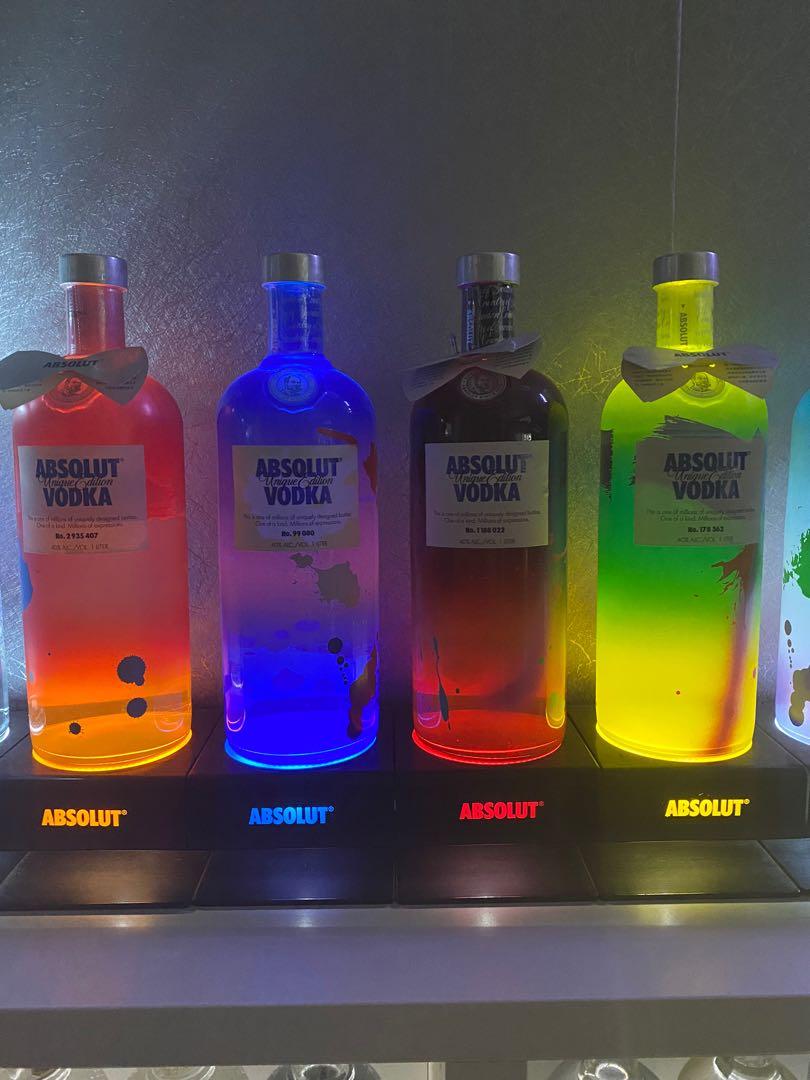 ABSOLUT vodka led bottle display, Furniture & Home Living, Home Decor ...