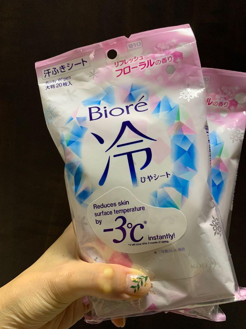 Biore cool body sheets floral, Beauty & Personal Care, Bath & Body ...