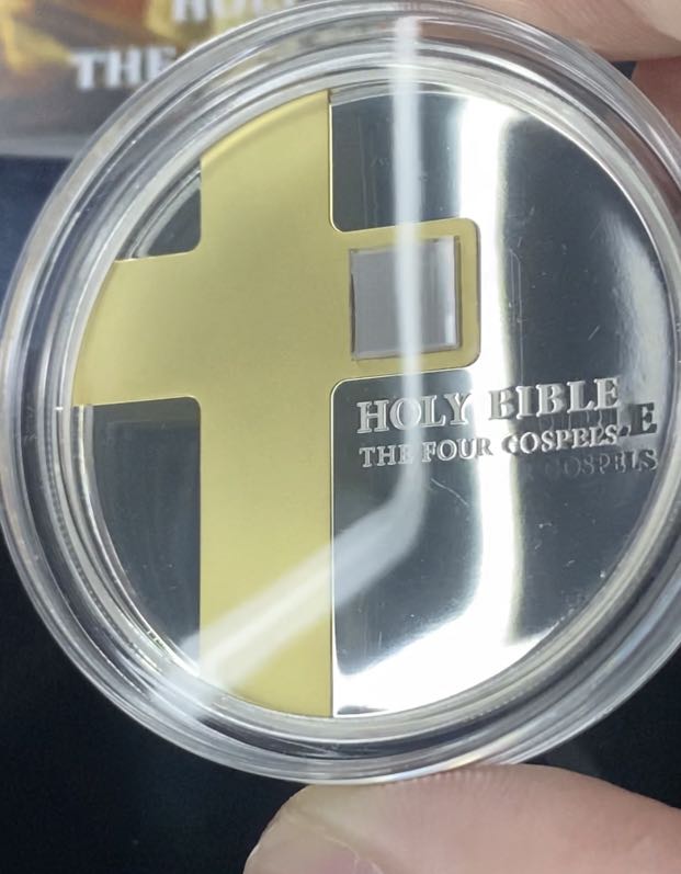COOK ISLANDS 2016 FOUR GOSPEL HOLY BIBLE 1OZ 5DOLLARS SILVER COIN (with ...