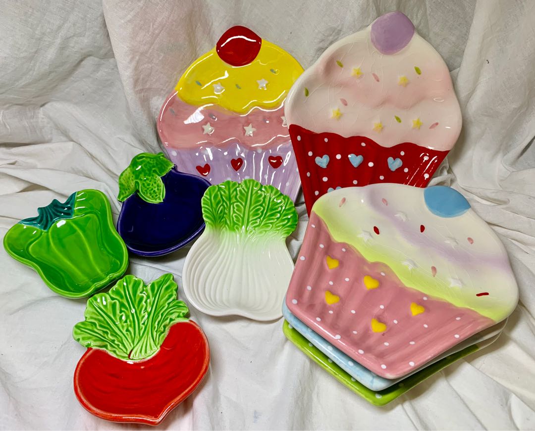 Dessert display plates & sauce plates, Furniture & Home Living ...