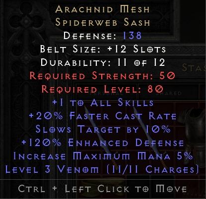 diablo 2 resurrected arachnid mesh, Hobbies & Toys, Toys & Games on ...