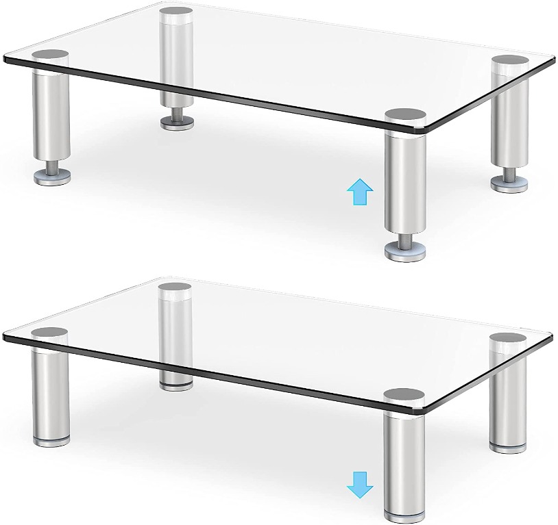 FITUEYES 2 Pack Computer Monitor Riser Stand with Height Adjustable ...