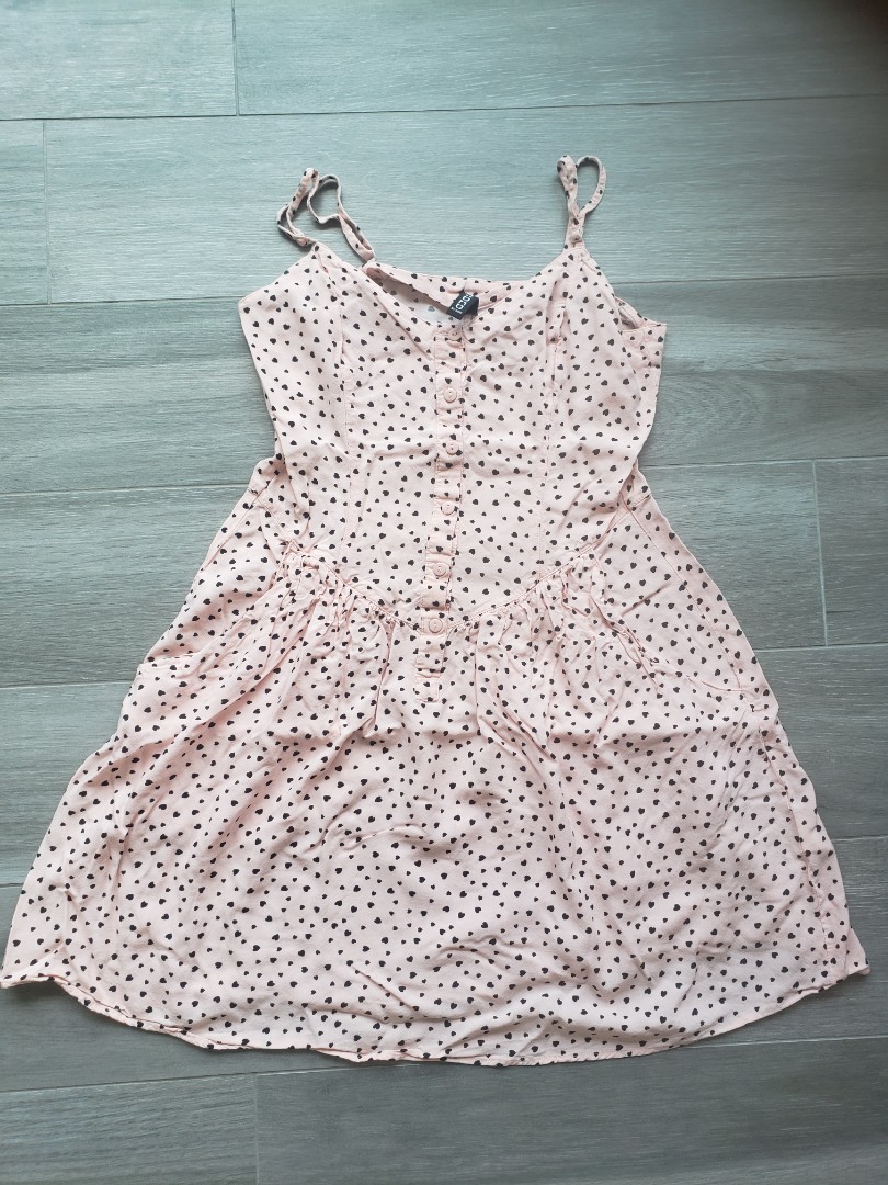 HnM dress (pink with black polka dots), Women's Fashion, Dresses & Sets ...