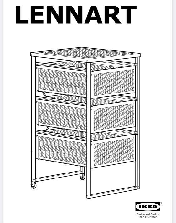 IKEA LENNART drawer unit white, Furniture & Home Living, Furniture ...