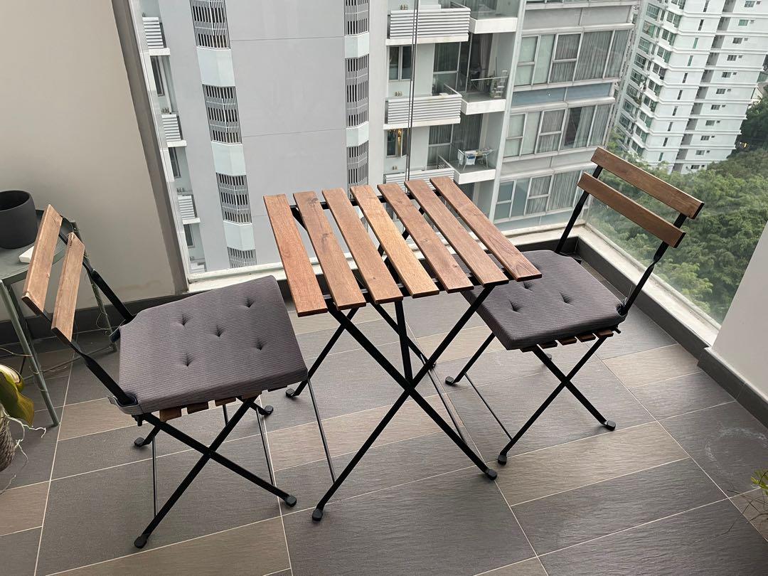 IKEA Tarno Table + 2 chairs, Furniture & Home Living, Furniture, Tables ...