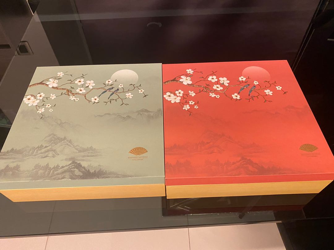 Mandarin Oriental mooncake wooden box, Furniture & Home Living, Home ...