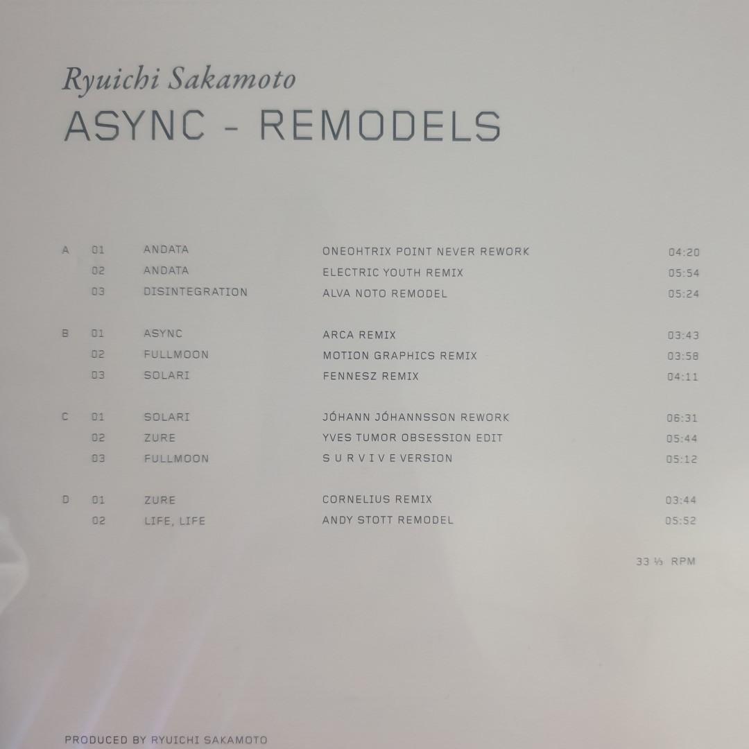 New 12": Ryuichi Sakamoto, Async - Remodel (Sealed), Hobbies & Toys ...