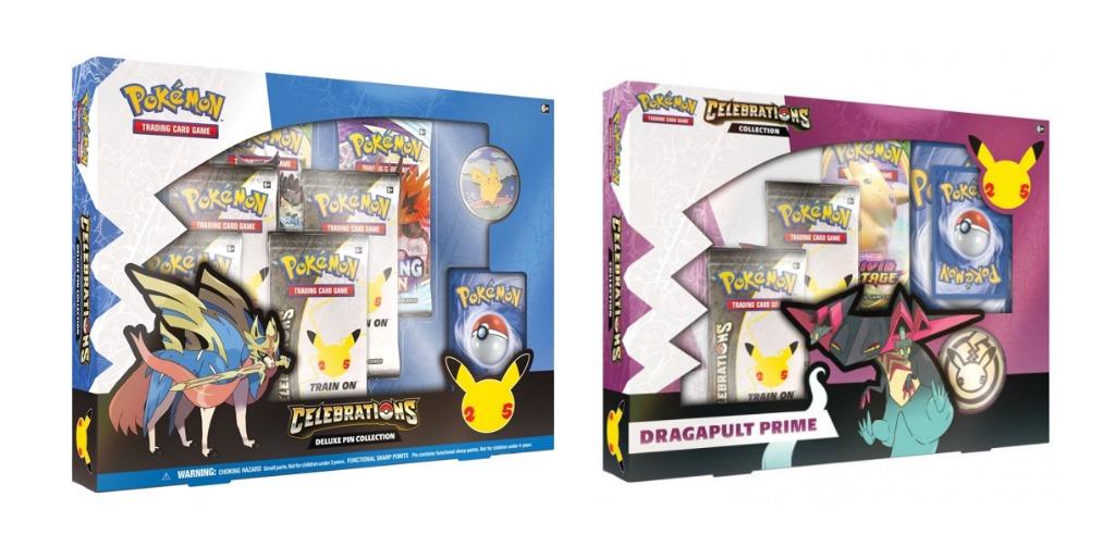 Pokemon TCG 25th Dragapult Prime & Deluxe Pin Celebration Box Combo ...
