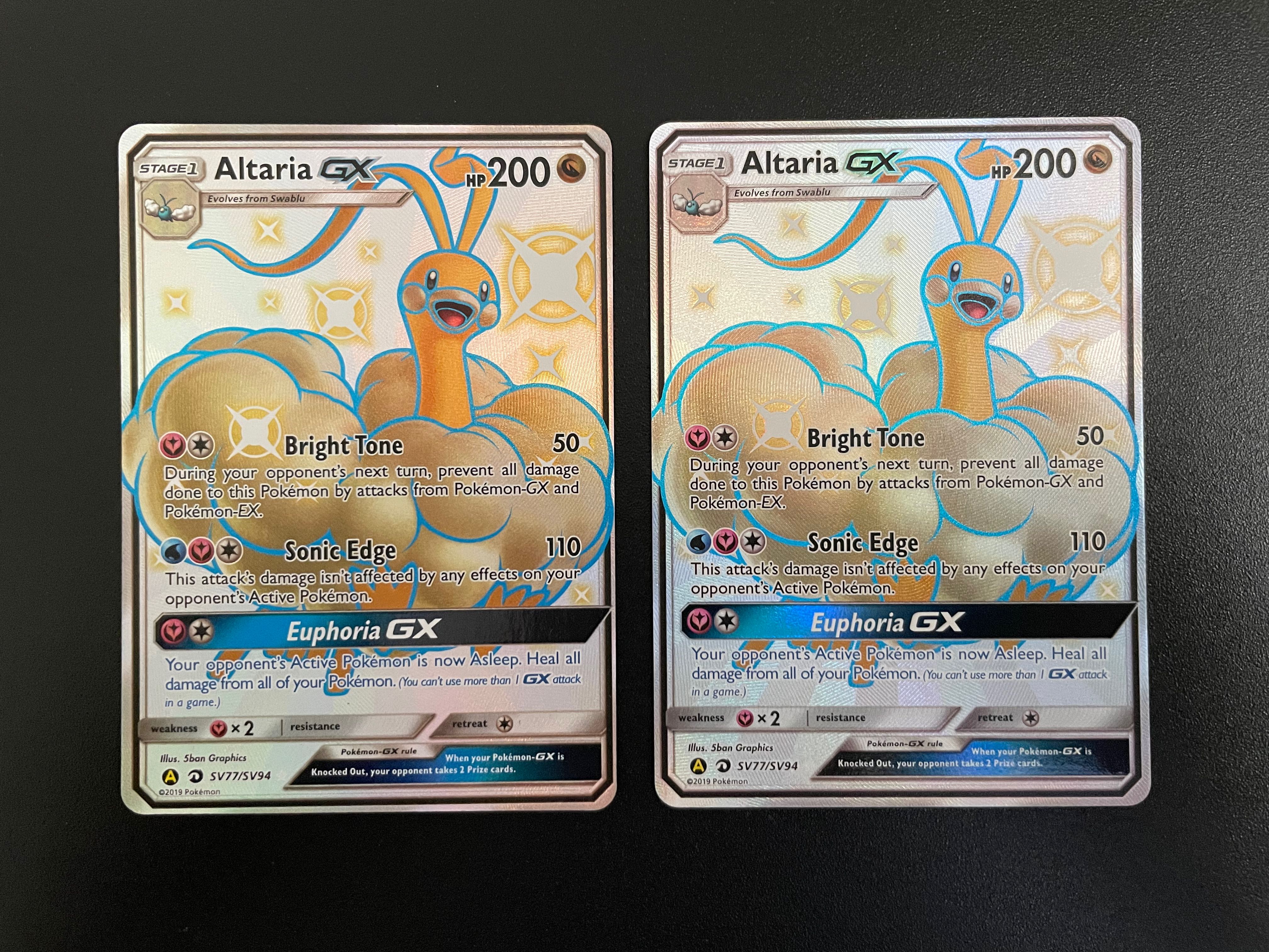 Pokemon TCG Altaria GX - SV77/SV94 - Shiny Ultra Rare Hidden Fates ...