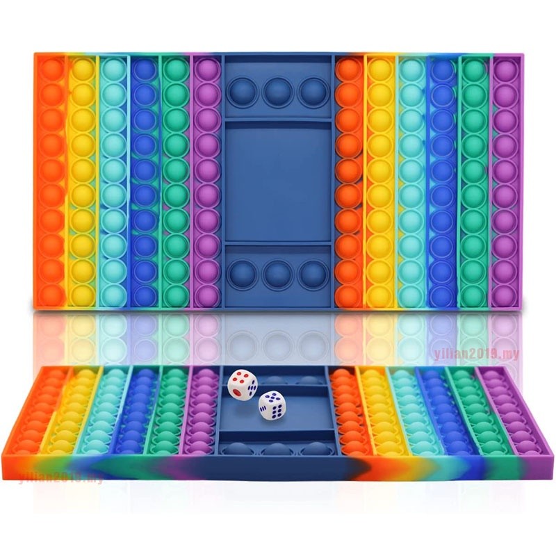 Pop it chess board with dice, Hobbies & Toys, Toys & Games on Carousell