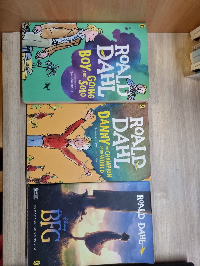 Roald Dahl books, (Boy, Going solo, Danny the Champion of the World ...