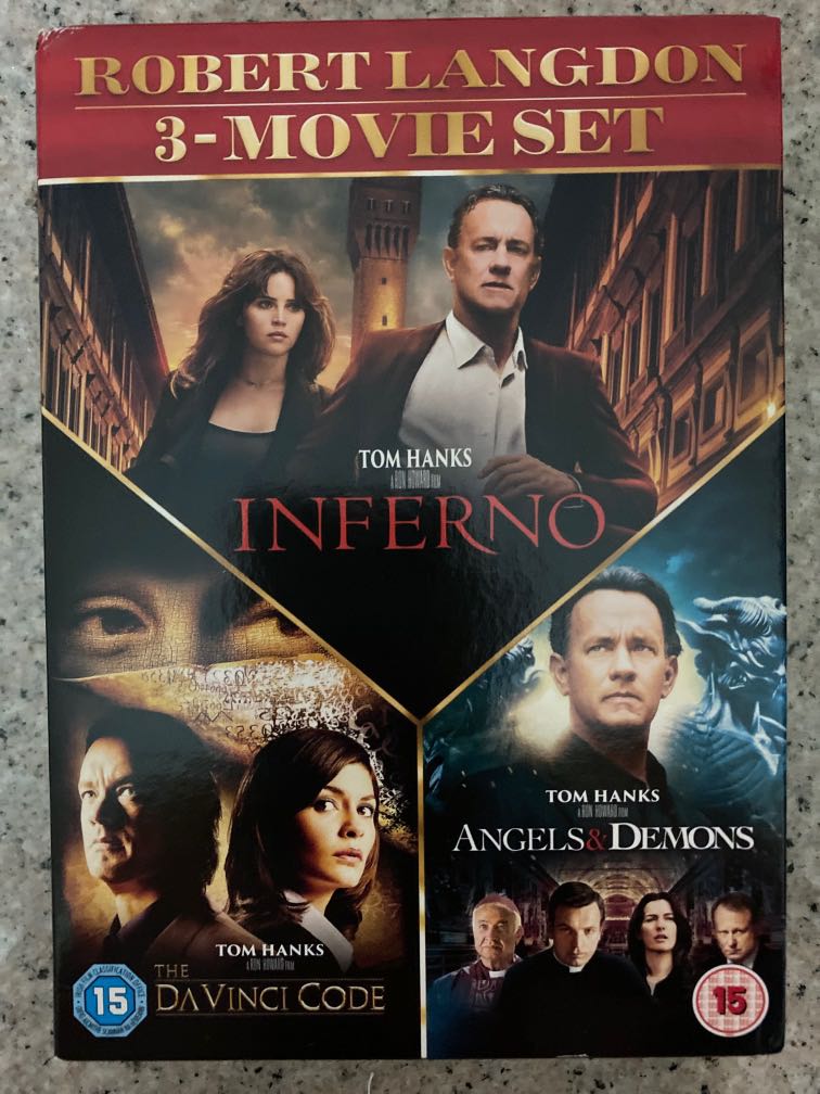 3-movie set (Inferno, Angels & Demons, Da Vinci code), Hobbies & Toys, Music & Media, CDs & DVDs ...