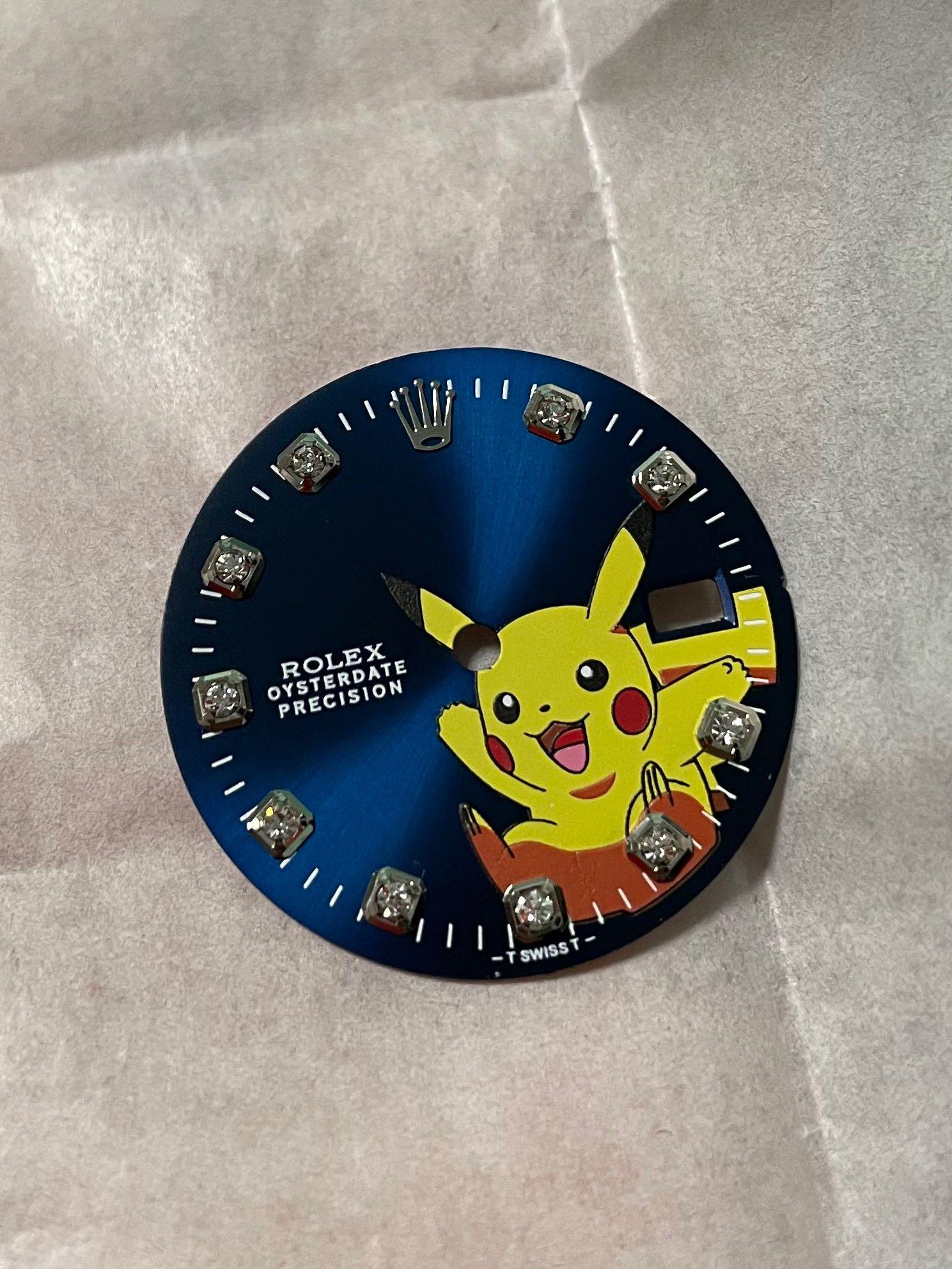 Rolex 6694 Pikachu Pokemon metallic blue Dial, Luxury, Watches on Carousell