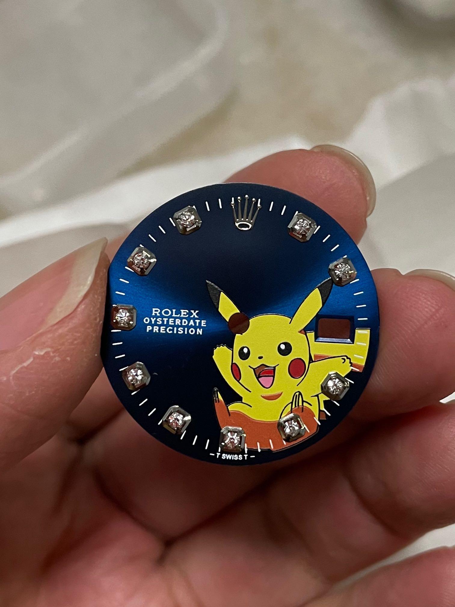 Rolex 6694 Pikachu Pokemon metallic blue Dial, Luxury, Watches on Carousell