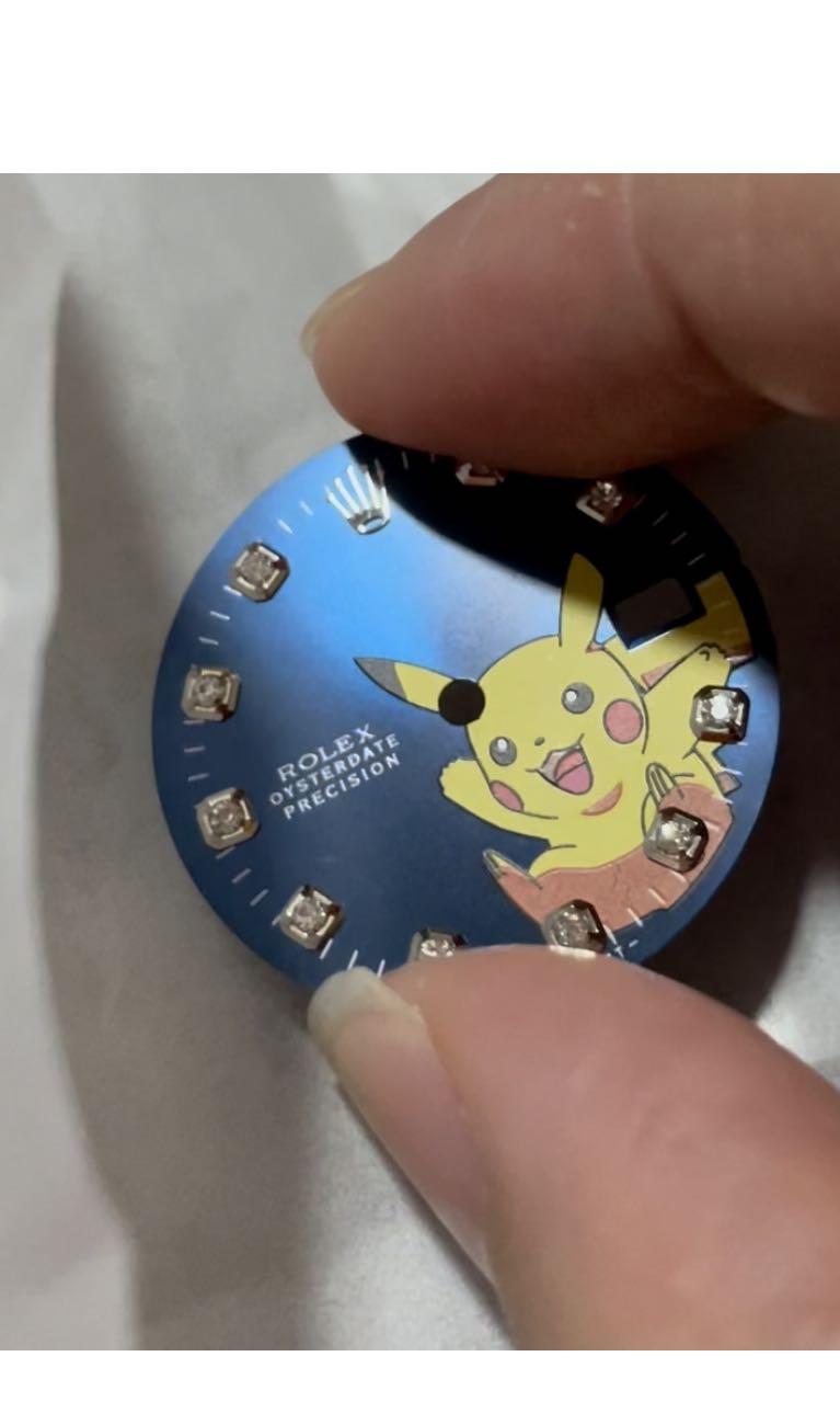 Rolex 6694 Pikachu Pokemon metallic blue Dial, Luxury, Watches on Carousell