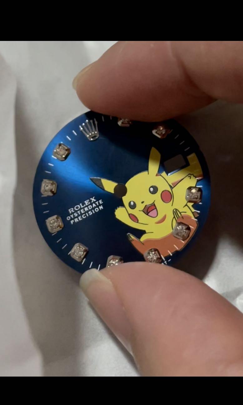 Rolex 6694 Pikachu Pokemon metallic blue Dial, Luxury, Watches on Carousell