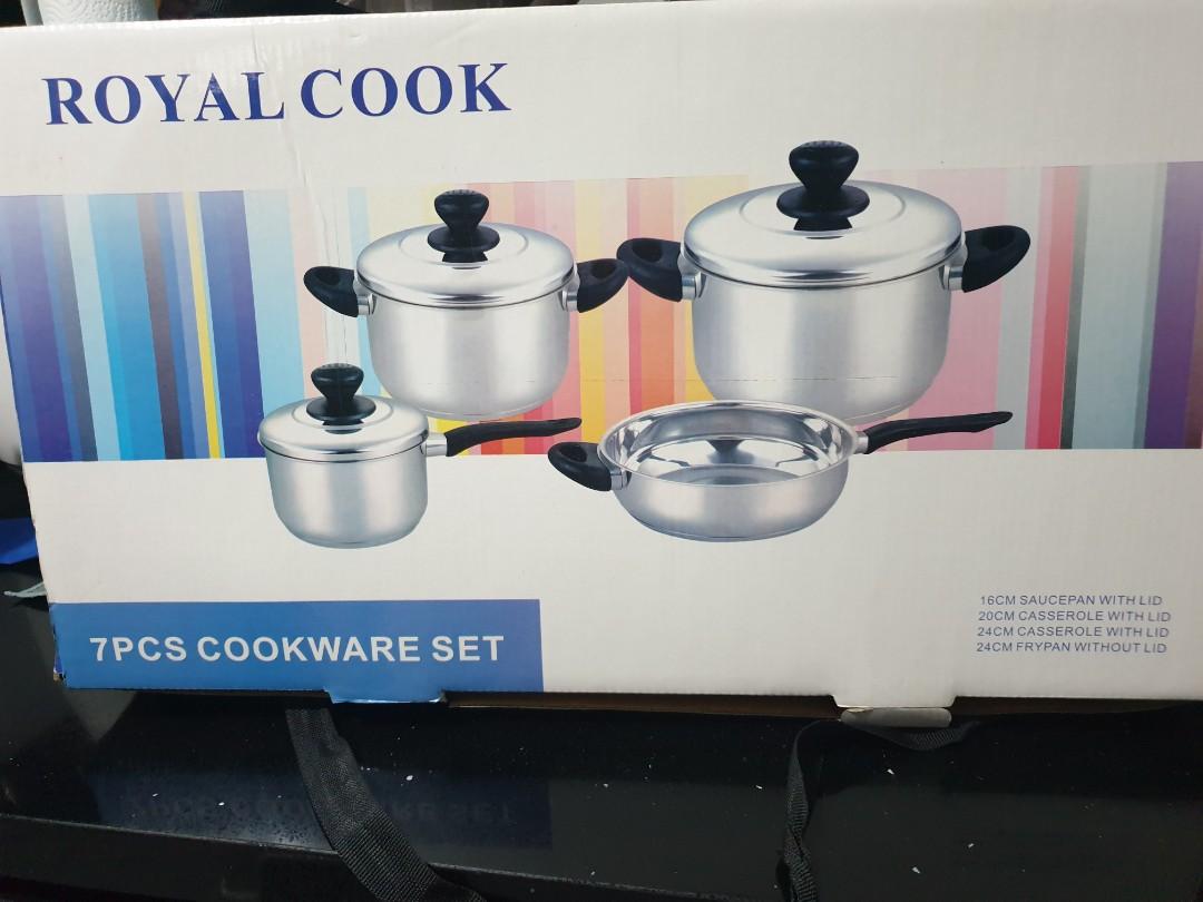 Royal Cook 7pcs Cookware set, Furniture & Home Living, Kitchenware ...
