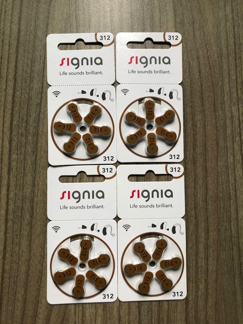 Signia Hearing Aid Battery 312, Health & Nutrition, Medical Supplies ...