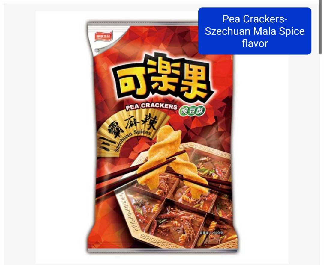 Taiwanese Pea Crackers, Food & Drinks, Packaged & Instant Food on Carousell