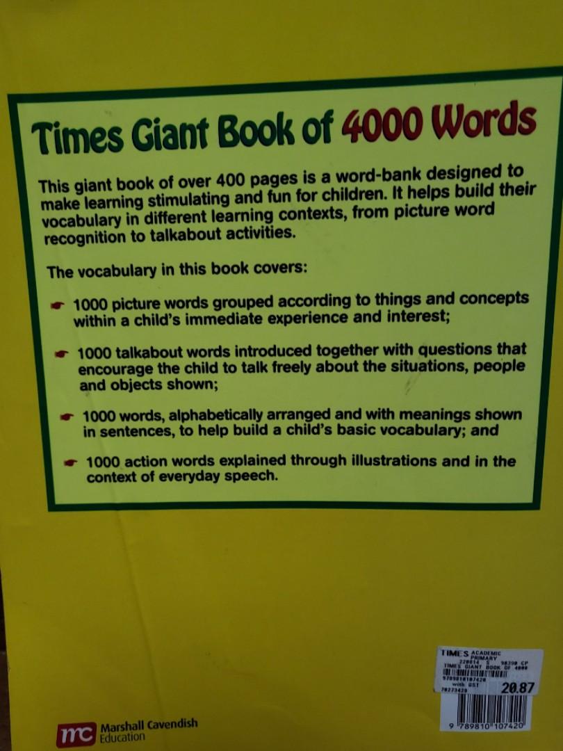 Times Giant book of 4000 Words, Hobbies & Toys, Books & Magazines ...
