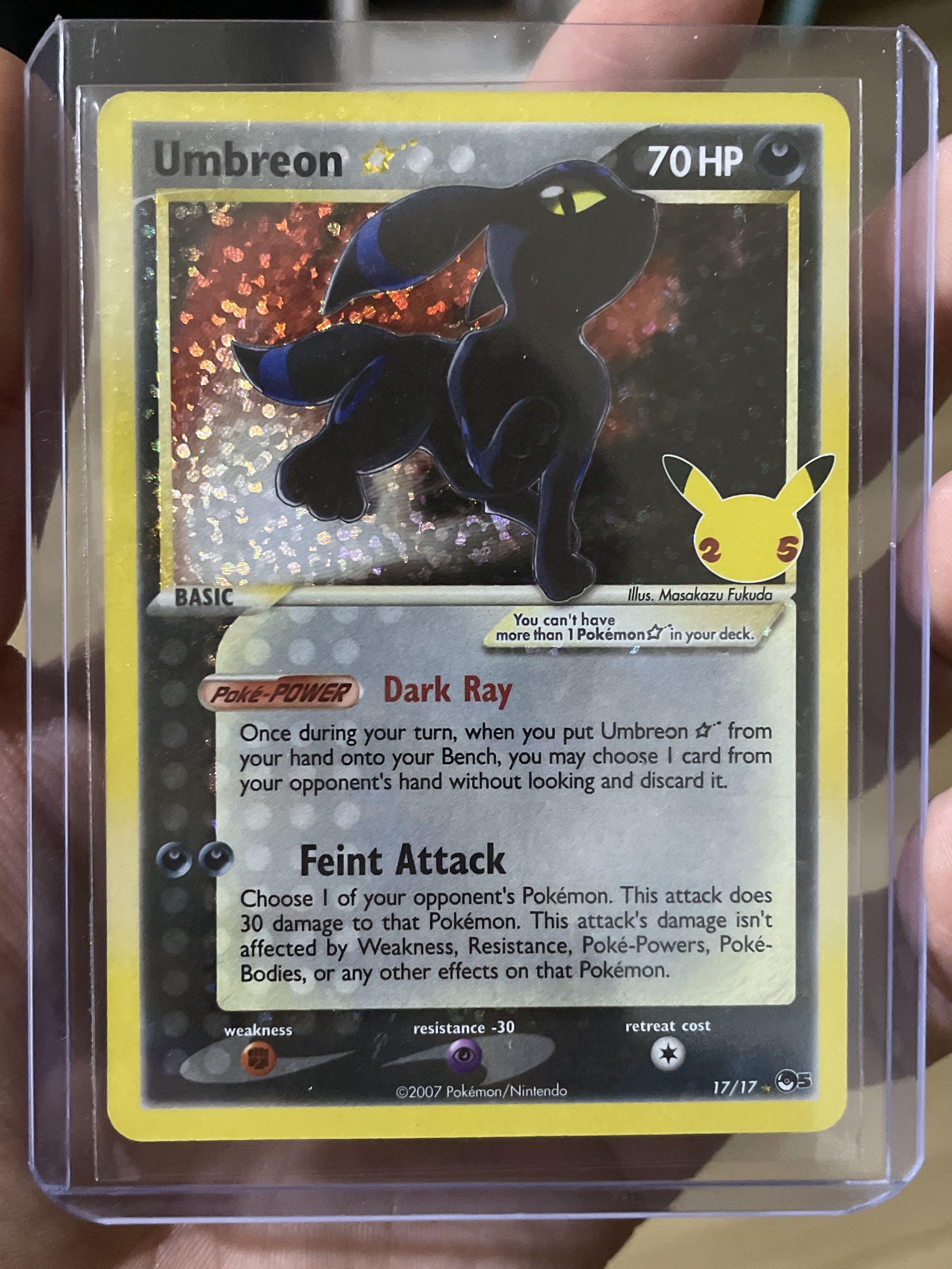Umbreon Gold Star 25th Anniversary Celebrations - Pokémon TCG, Hobbies ...