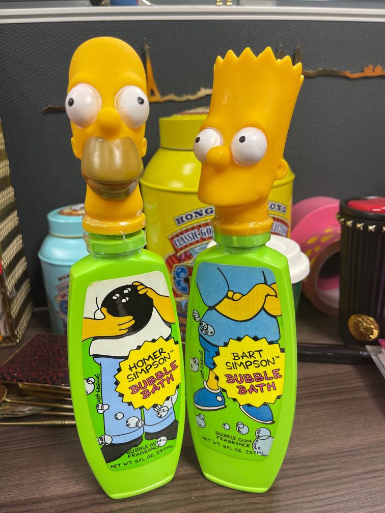 Very RARE 1990s Homer/Bart Simpson bubble bath, 興趣及遊戲, 玩具 & 遊戲類 - Carousell
