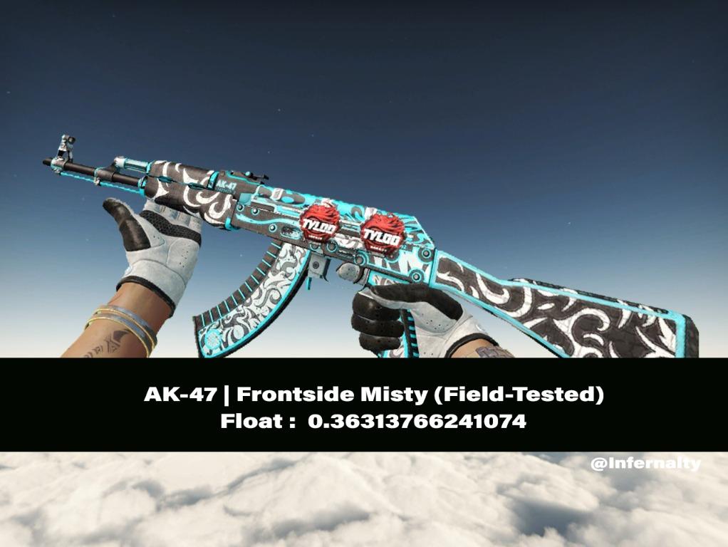 AK-47 Frontside Misty FT CSGO SKINS KNIVES, Video Gaming, Gaming ...