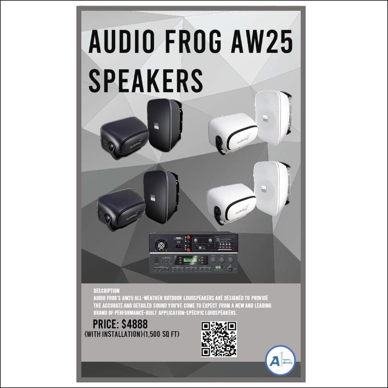 Audio frog's AW25 All-Weather Outdoor Loudspeaker, Audio, Soundbars ...