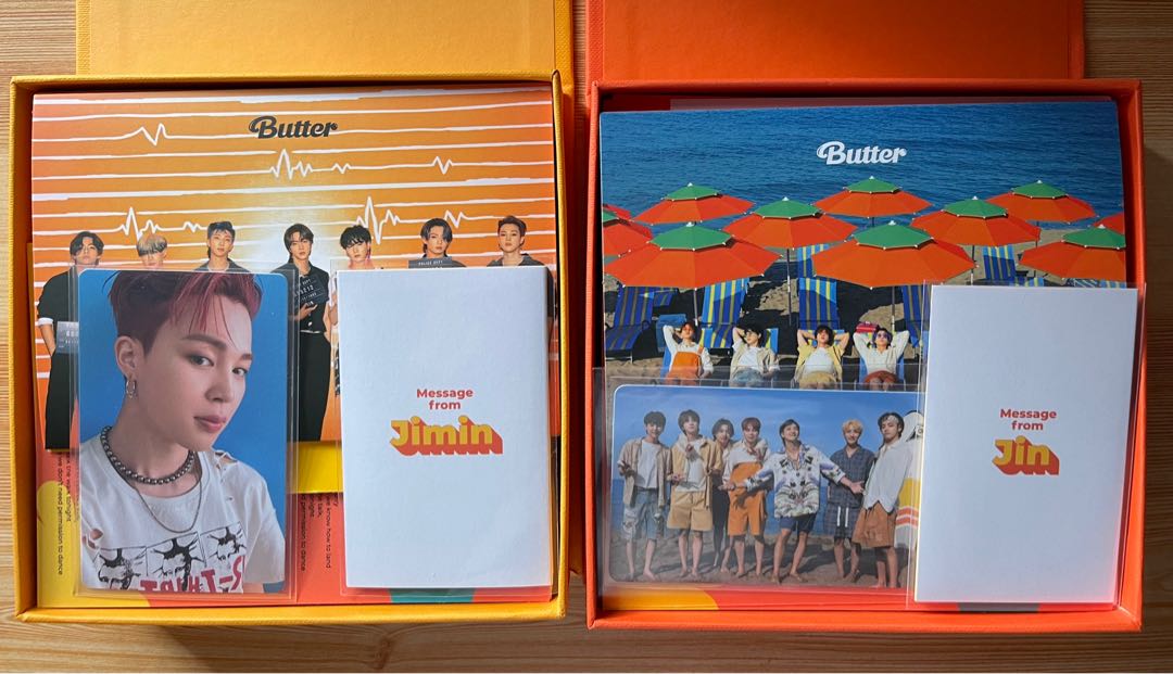 BTS BUTTER ALBUM - PEACHES & CREAM (w/ Jimin cream and group peaches photocard), Hobbies & Toys ...