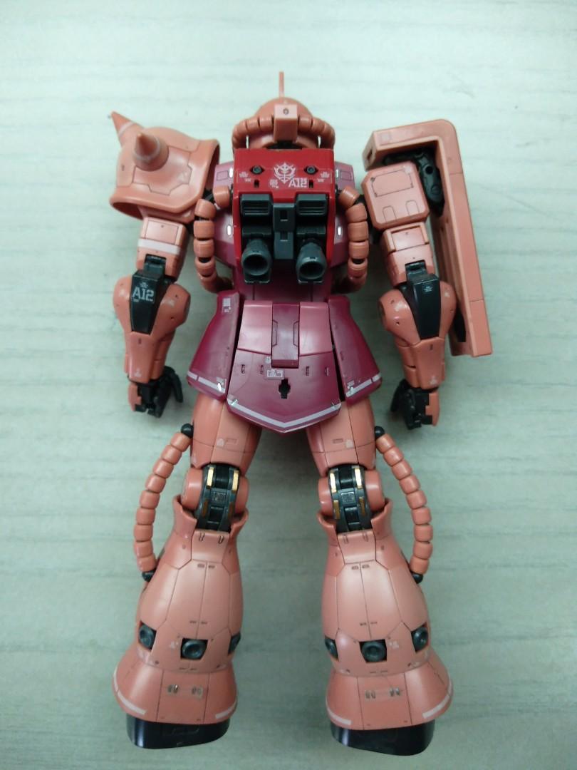 Built Gundam Real Grade RG 1/144 MS-06S Zaku II Char Aznable Custom and ...
